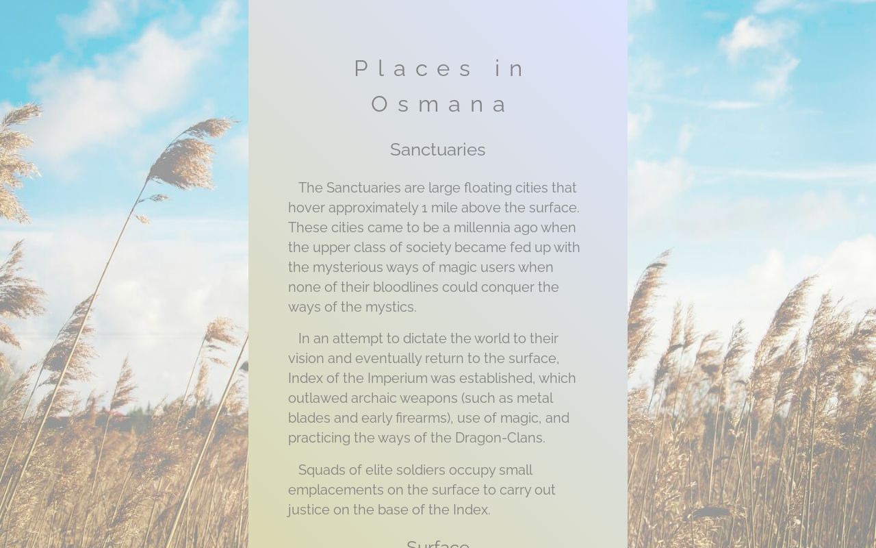 The Places of Osmana